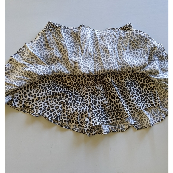 Zara | Shorts | Zara Animal Print Ruffle Skort | Poshmark